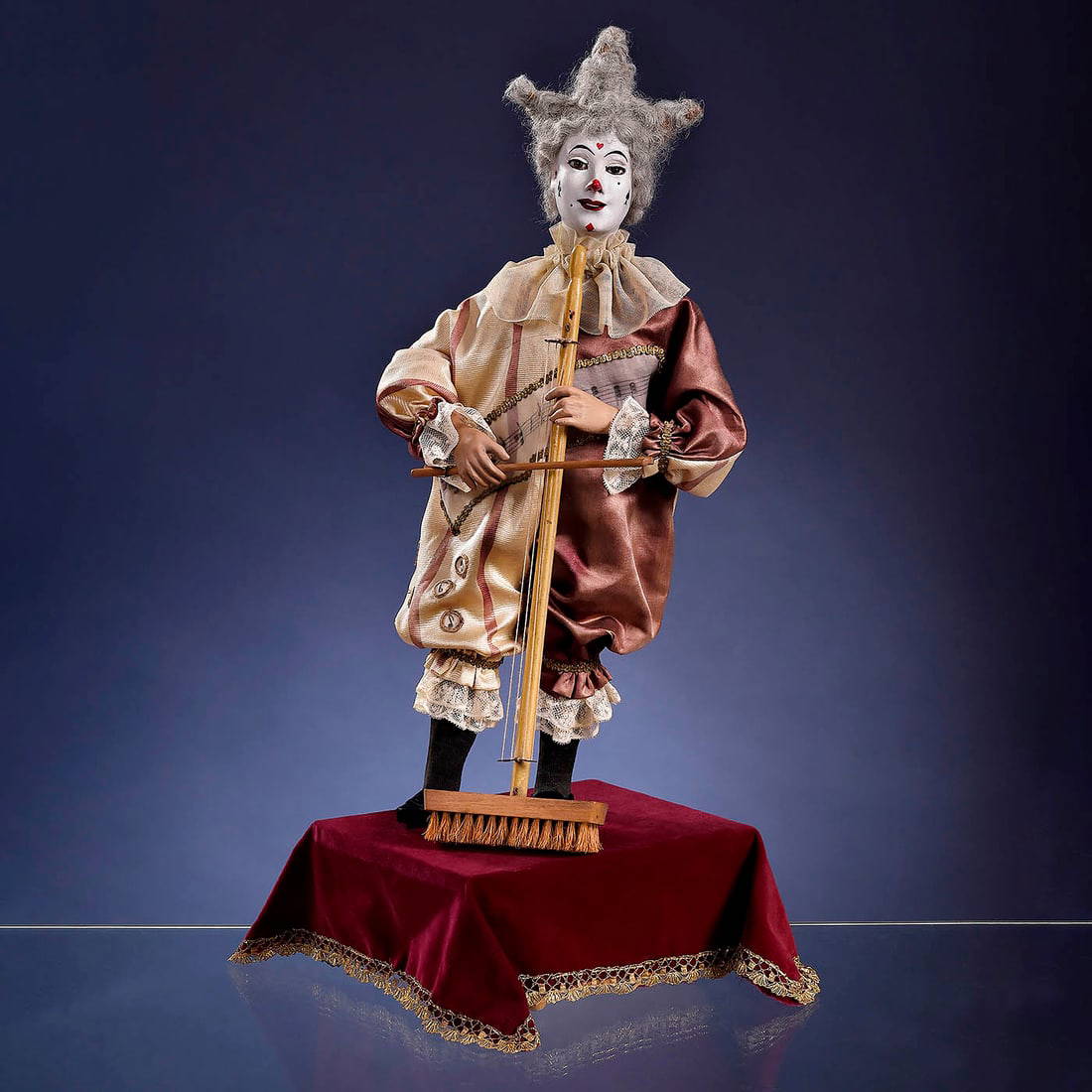 Rare Clown With Broom Automaton By Leopold Lambert, C. 1890 Auction