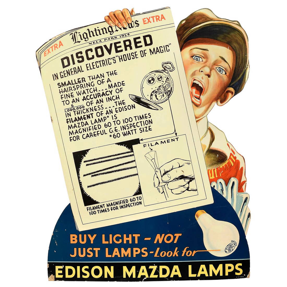 Edison Mazda Lamps Window Display, 1934 Auction