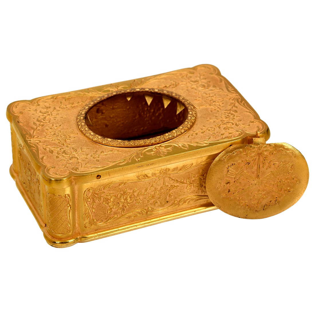 Vacant Gilt-metal Case For A Singing Bird Automaton, C. 1900 Auction