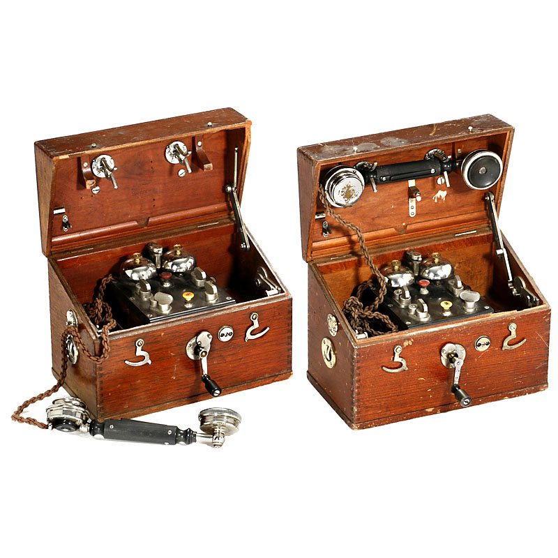2 Field Telephones by L. M. Ericsson, c. 1920