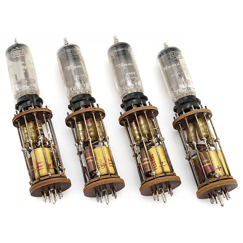 4 "Univac 120/409" Computer Tubes with Component Cages