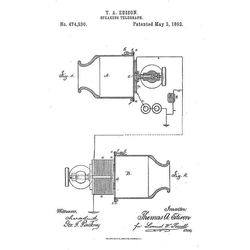 Edison's Telephone "The Motograph", 1877 - May 24, 2014 | Auction Team ...