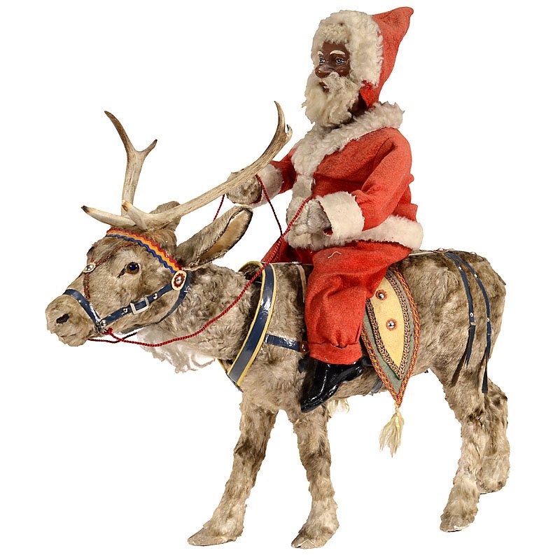 Santa Claus on Reindeer Automaton Nodder, c. 1940