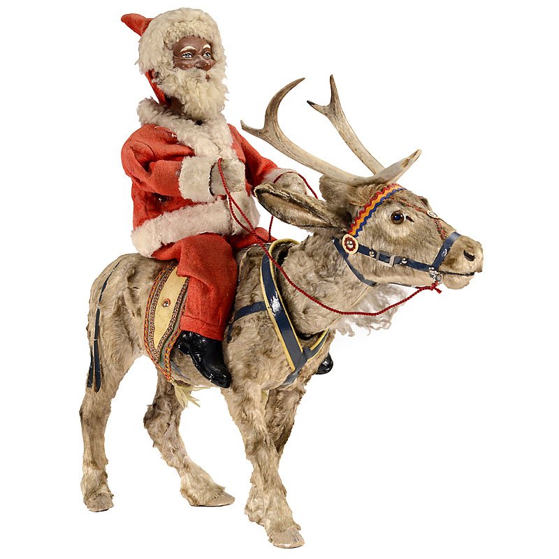 Santa Claus on Reindeer Automaton Nodder, c. 1940