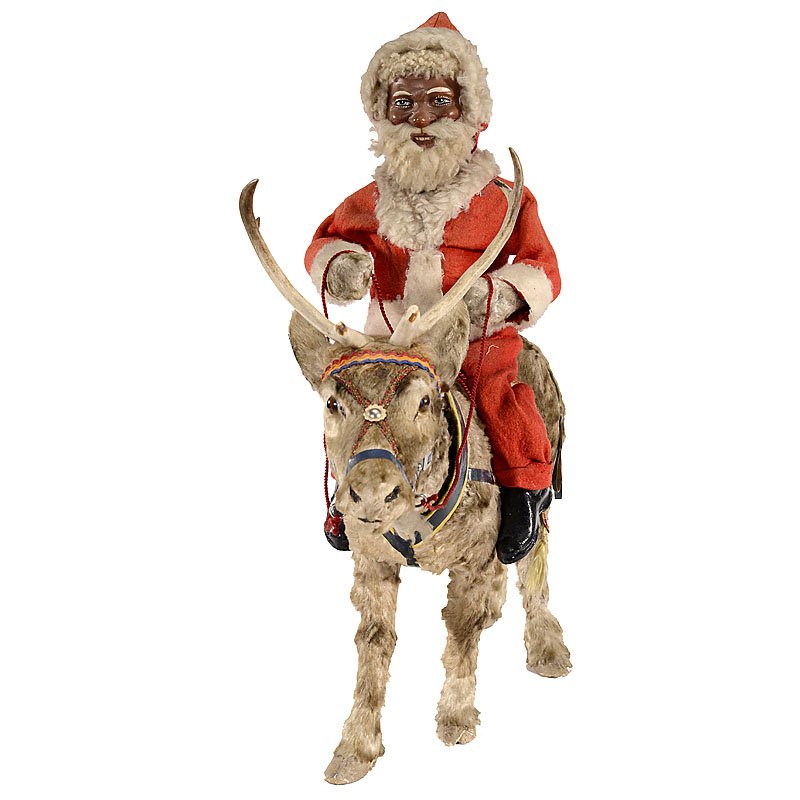 Santa Claus on Reindeer Automaton Nodder, c. 1940