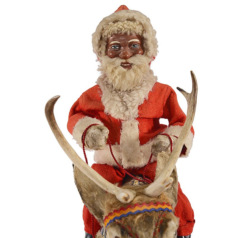 Santa Claus on Reindeer Automaton Nodder, c. 1940
