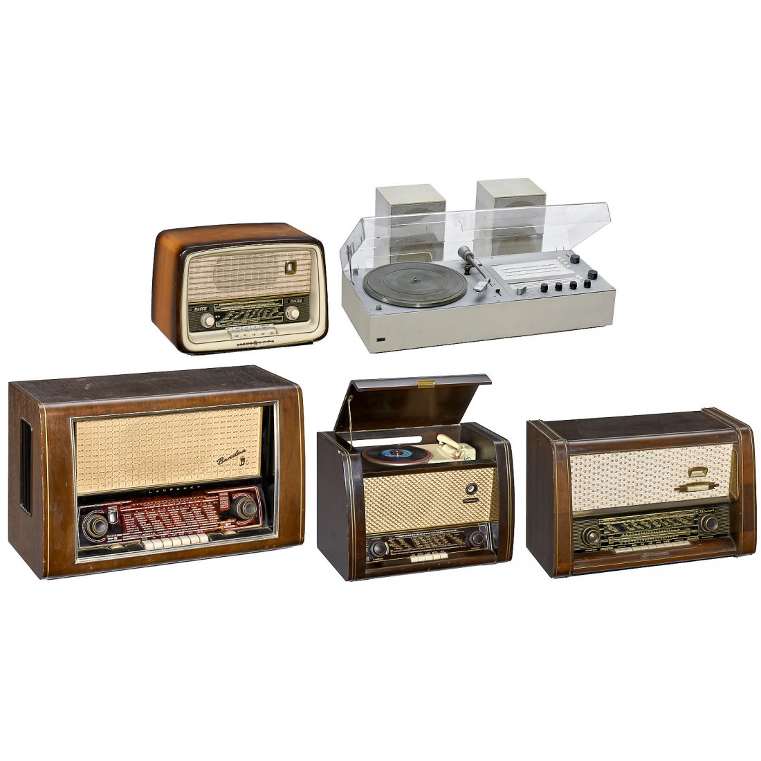 4 German Valve Radios, c. 1955