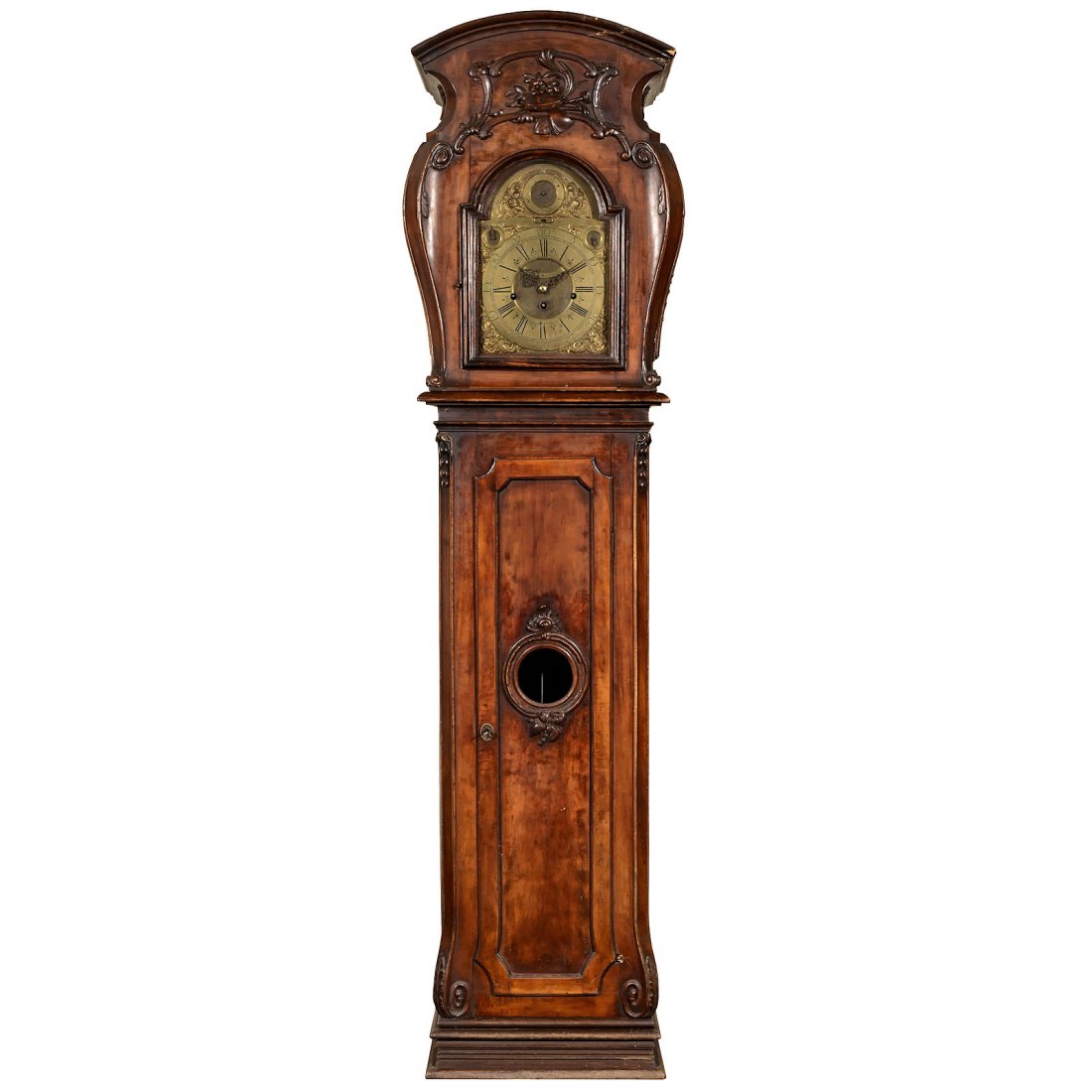 Rare Musical-Harp Hall Clock, c. 1820