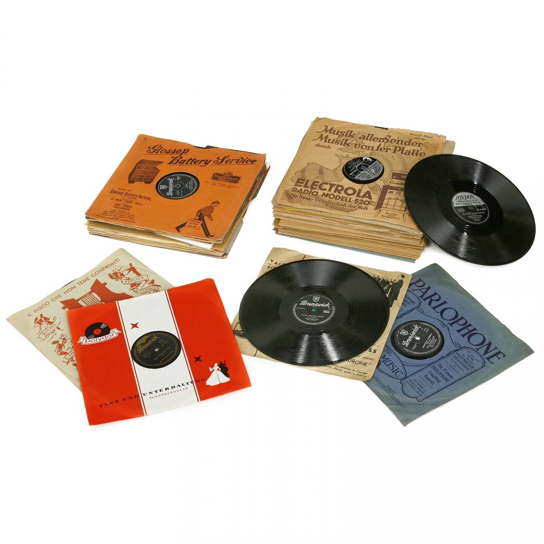 Group Of Rock And Roll And 50s Shellac Discs, 1950s