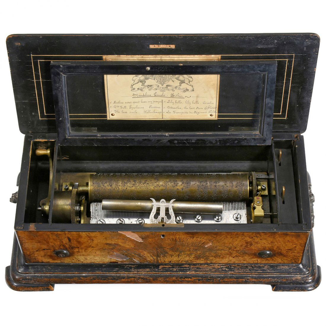 Mandolin Piccolo Zither Musical Box By Georges Bendon,