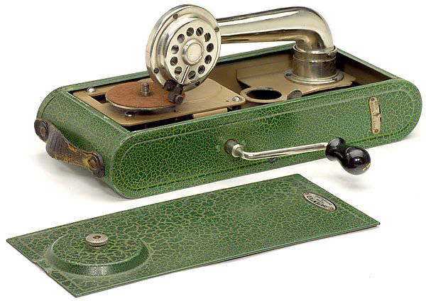 Portable Swiss Gramophone Colibri Camera Shaped