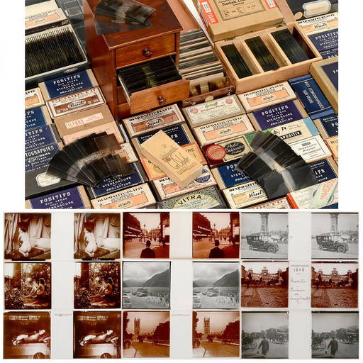 Approx. 900 Stereo Glass Slides (45 X 107 Mm), 1910
