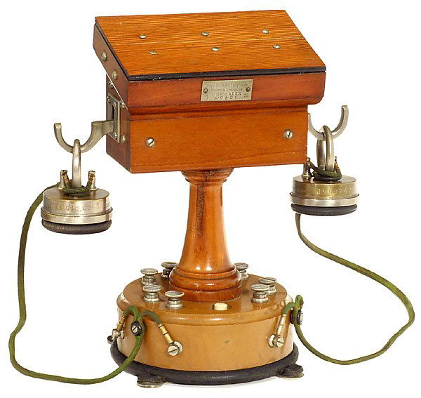 46: Early Table Telephone "Ader", France, c. 1880 Telef