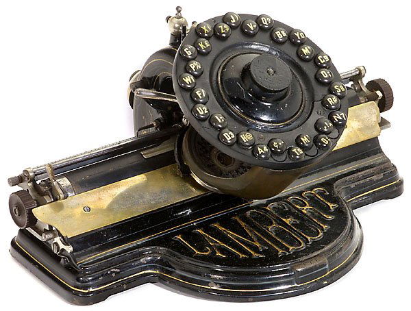 94: "Lambert, 1896" typewriter Schreibmaschine