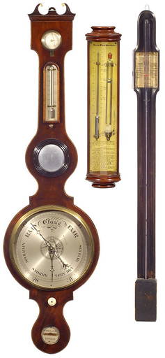 3 Early Wall Barometers, C. 1800 1920