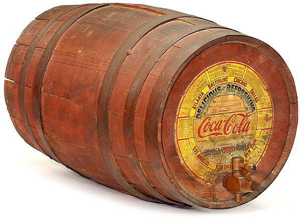 370: 10-Gallon "Coca-Cola" Red Keg, c. 1920