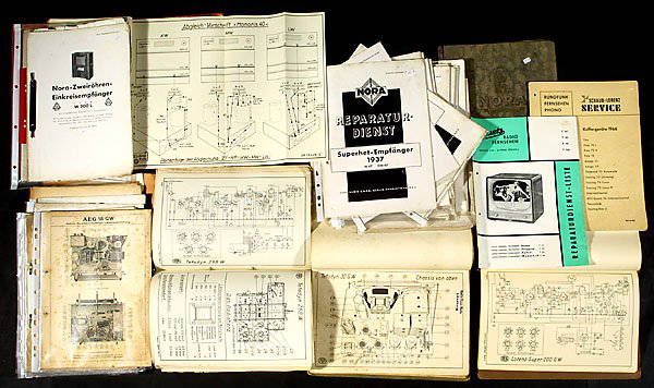8 X German Radio Manuals, 1930 1966