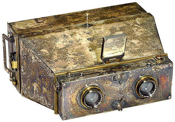 Silver Plated Stereo Camera Alèthoscope