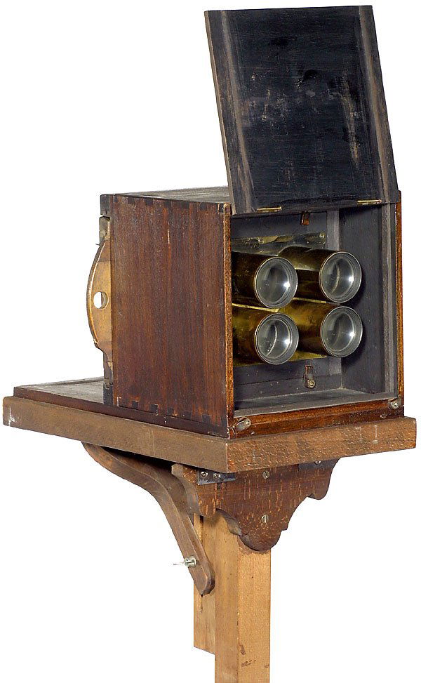 1057: Wet plate French carte de visite Camera, c. 1854