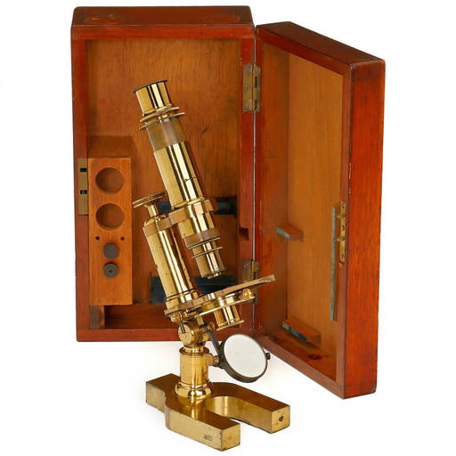 English Compound Microscope By Henry Crouch, C. 1870