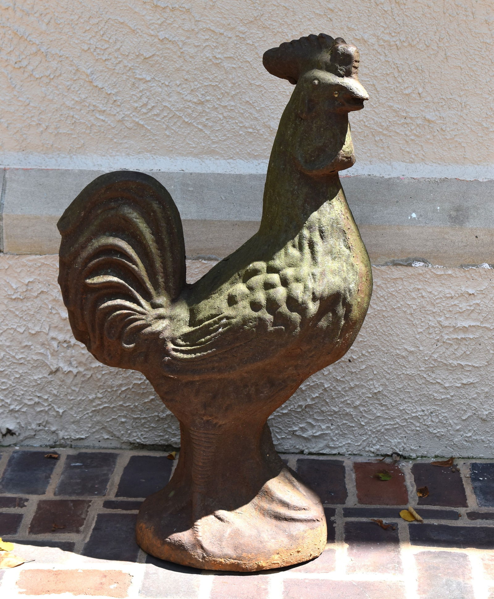 Monumental Cast Iron Rooster Auction