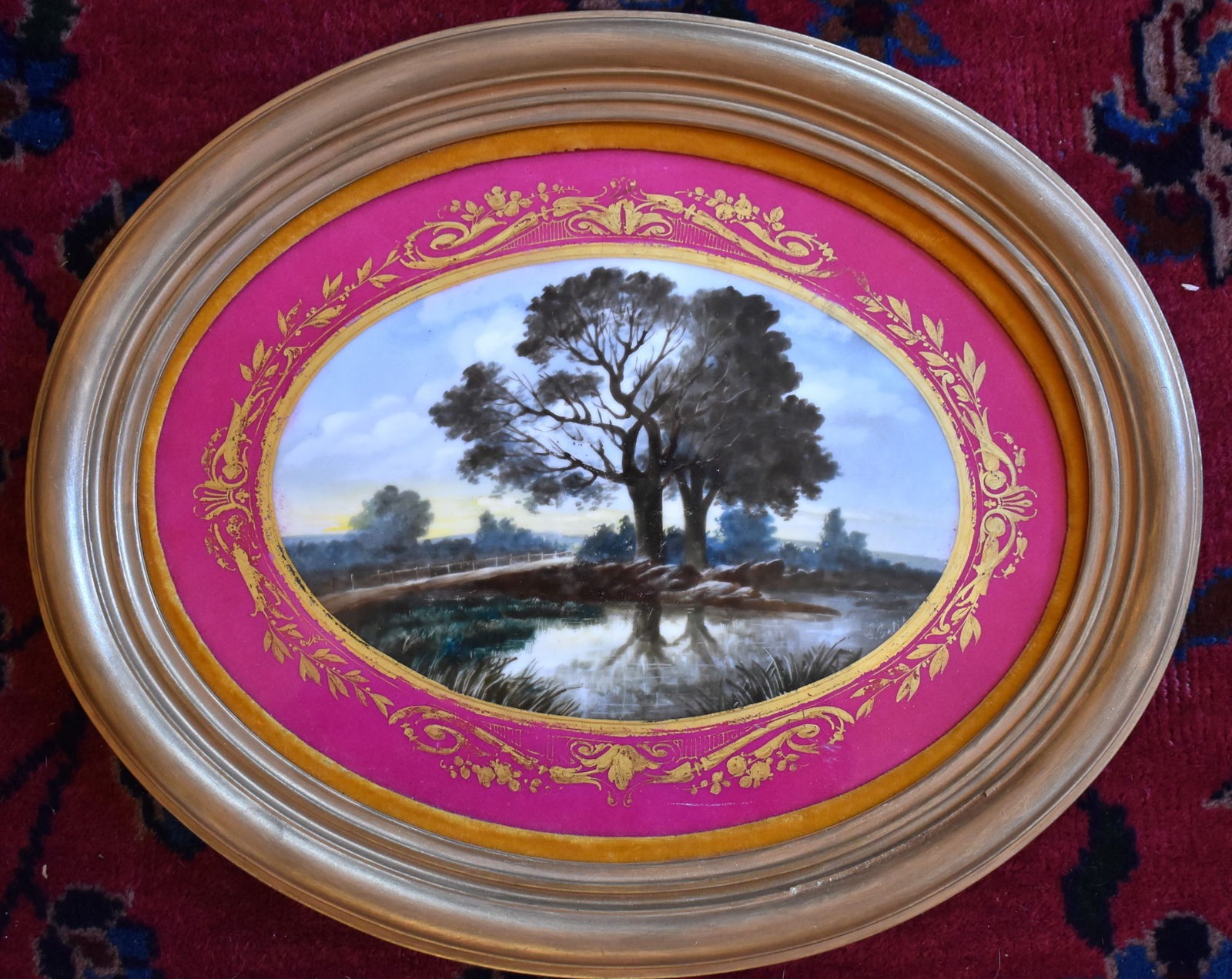19th Century French Porcelain Oval Placque Auction