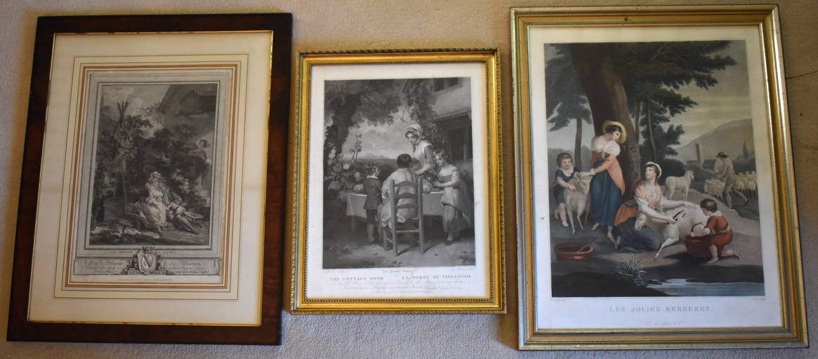 Two Early Stipple Engravings & Steel Engraving