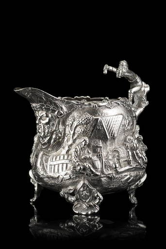 A Silver Creamer. Silversmith Edward Farell, London,