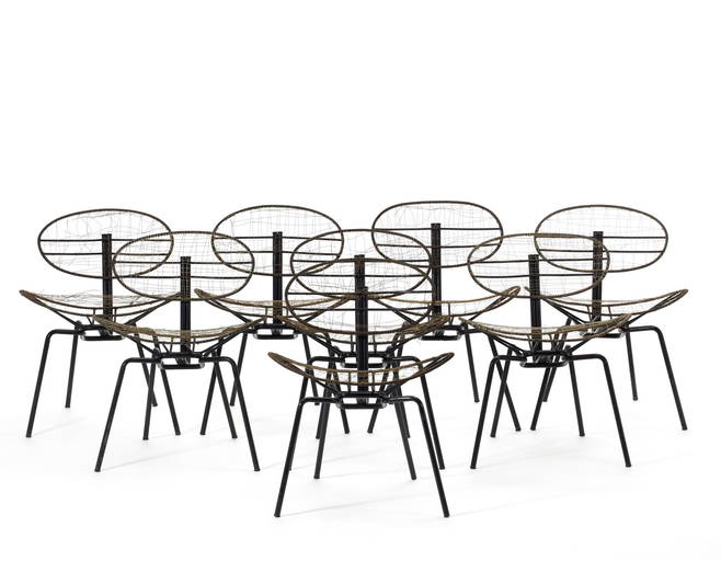 Luciano Grassi, Sergio Conti E Marisa Forlani Eight Chairs Model ...