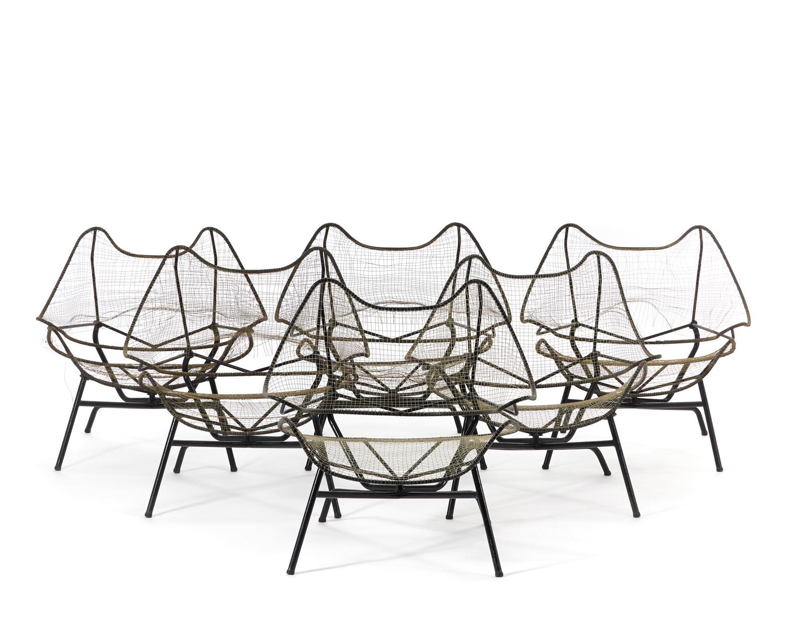 Luciano Grassi, Sergio Conti E Marisa Forlani Six Armchairs Model ...