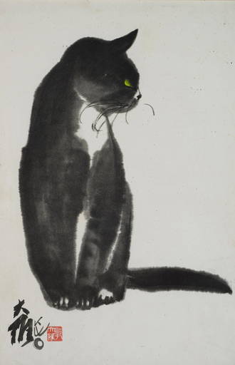 David Kuo Guo Dawei (1919 2013) "black Cat"
