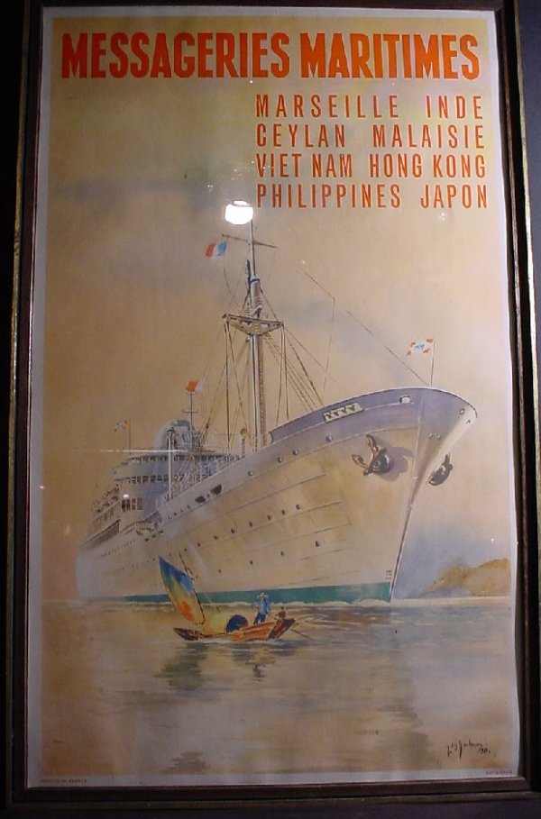 Vintage Ocean Liner Advertising Poster, Message