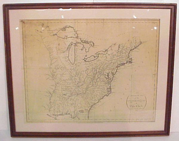 1793 Map Of United States Of America, Treaty Of