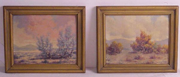 Edwin Forker (1876 1958 Calif) Two Mountain Landsc