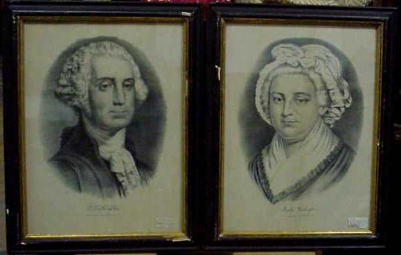 Pr Currier & Ives George & Martha Washington, Li