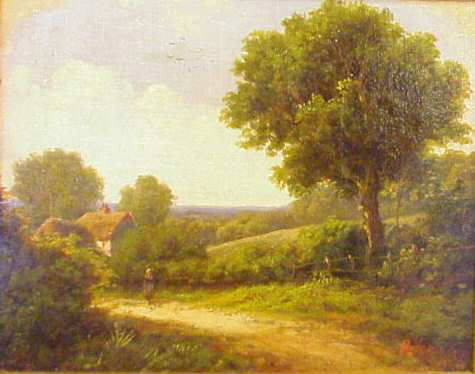 Robin Fenson (20thc)country Road, Oil On Canvas