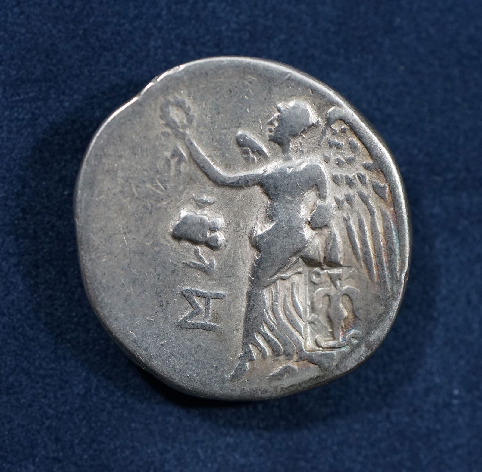 Pamphylia Tetradrachm 190-36 Bc , Helmeted Athena ,anchor Counter,16.65 ...