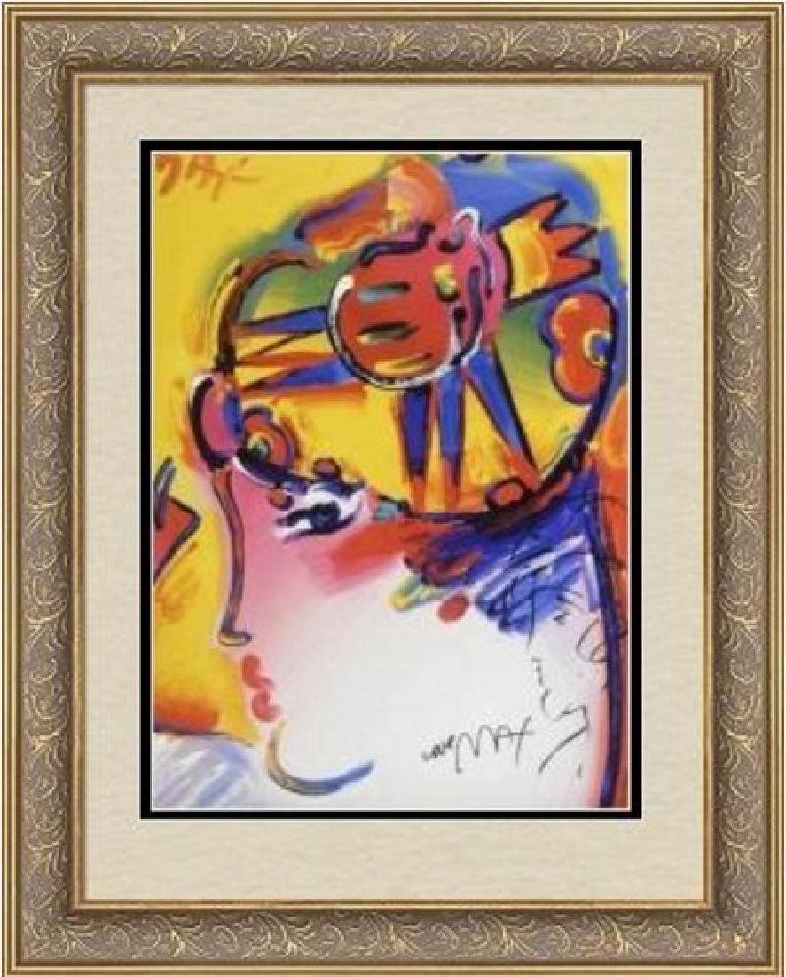 Hand Signed Peter Max Mixed Media