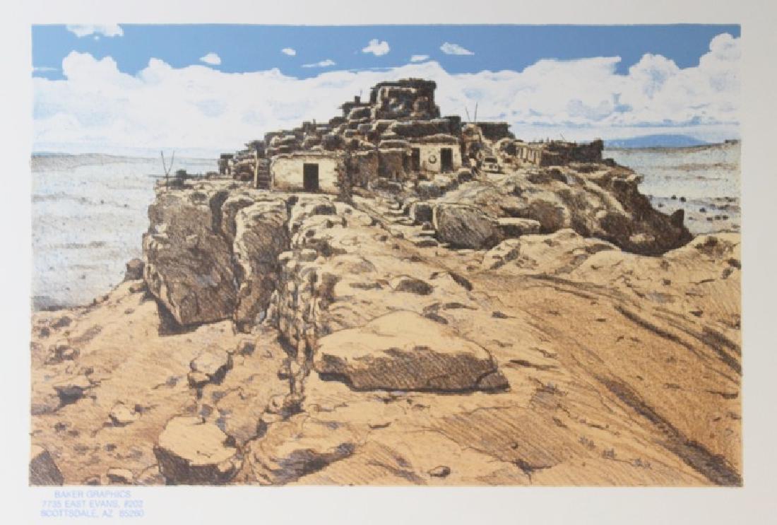 Eyvind Earle "The Great Red Barn" Serigraph