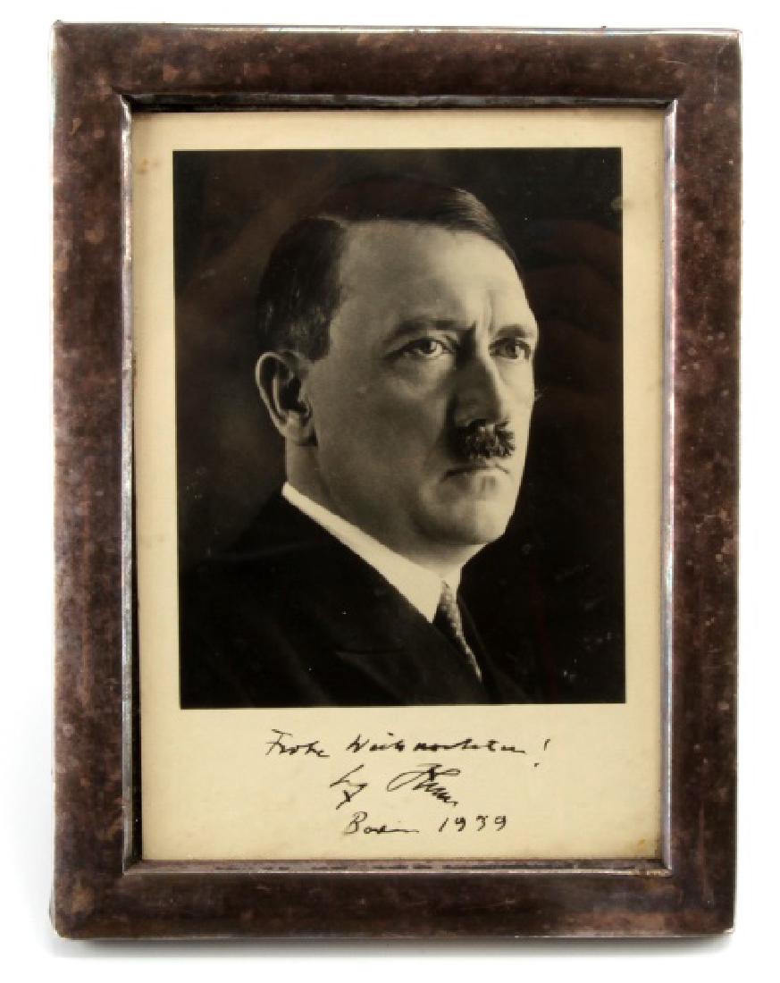 WWII ADOLPH HITLER 1939 AUTOGRAPHED PHOTO IN FRAME