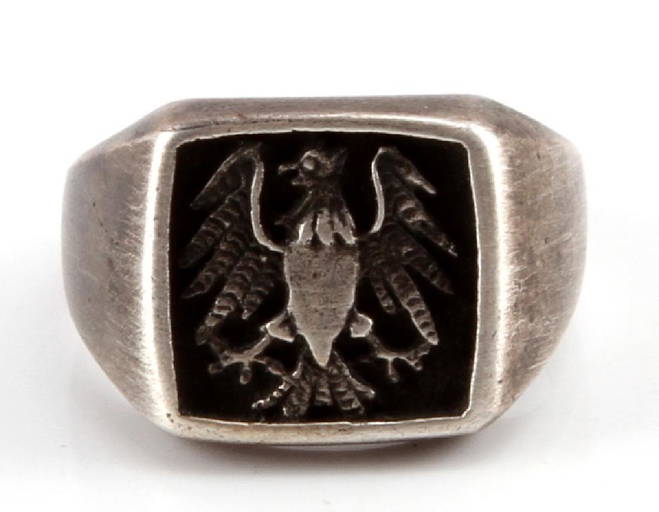 Wwi Imperial German Prussian Eagle Silver Ring
