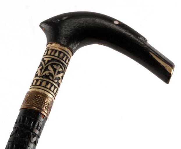 1920s Era Bone Cane Sword Featuring Duck Head