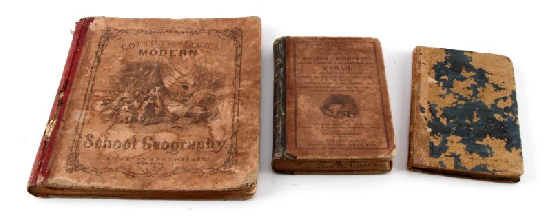 Lot Of 3 Antique School Textbooks Colton & Fitch