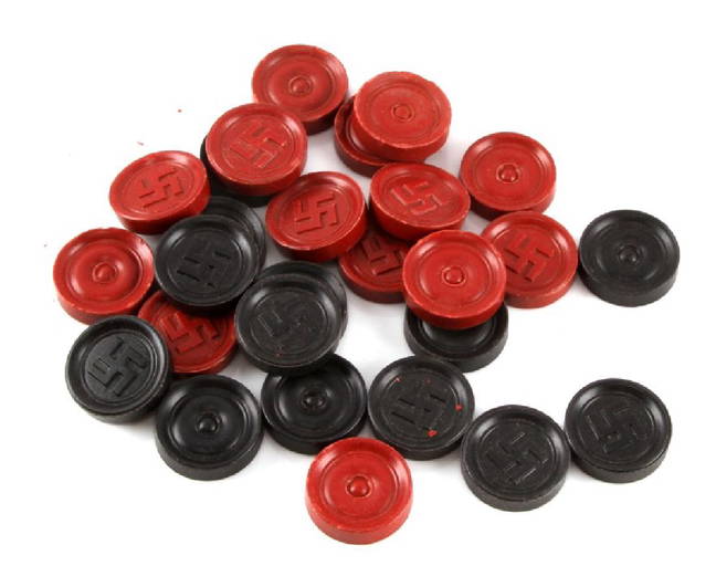 Antique 26 Pre War German Swastika Checkers