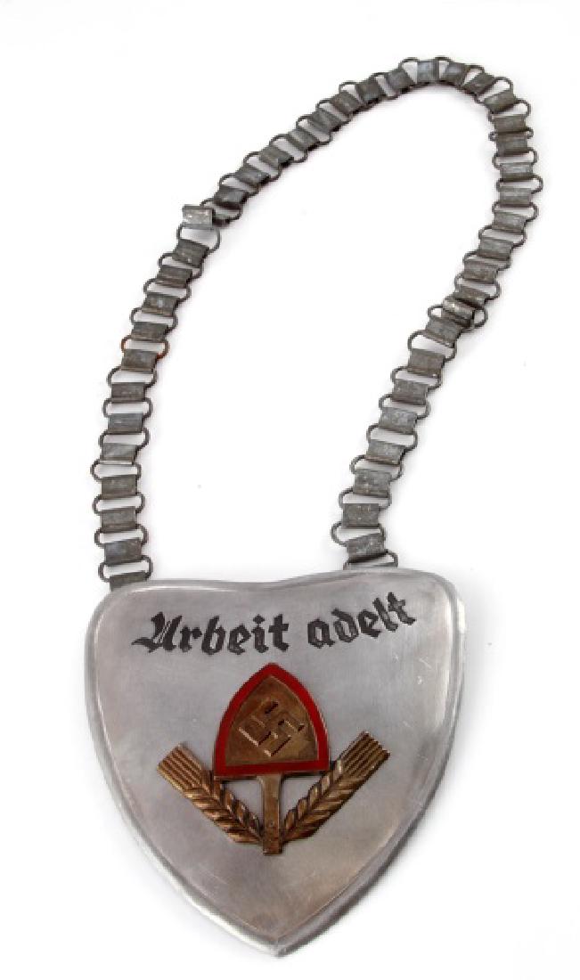 German Wwii Rad Labor Front Flag Bearer Gorget