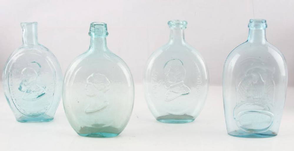 Lot 4 Antique Back Bar Bottles Major Ringgold Etc