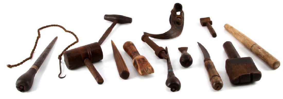 Antique 19th Cent. Sail Maker Sailmaker's Tool Lot