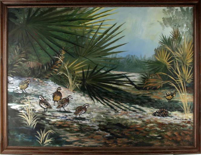 Acrylic Canvas Painting By Robert Butler Jr 1992 Fl