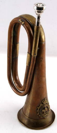 Antique Ontario Military Regiment Brass Bugle