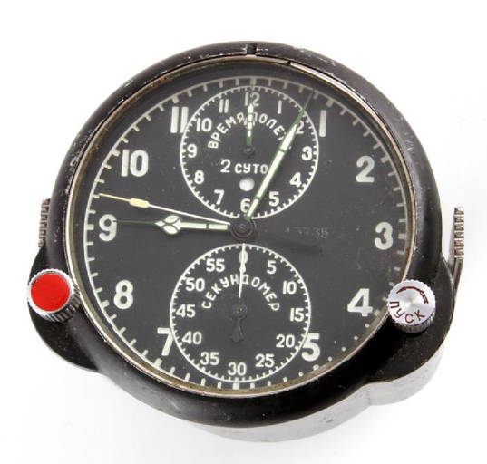 Russian Soviet Air Force Cockpit Clock A4c 1